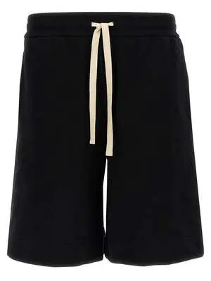 JIL SANDER Embroidered Bermuda Shorts - Black