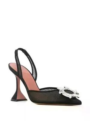 Amina Muaddi 100mm Begum Slingback Pumps - Black