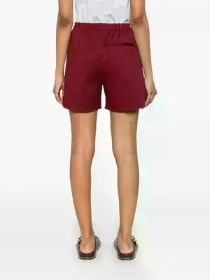 FORTE_FORTE Twill Cotton Shorts - Red