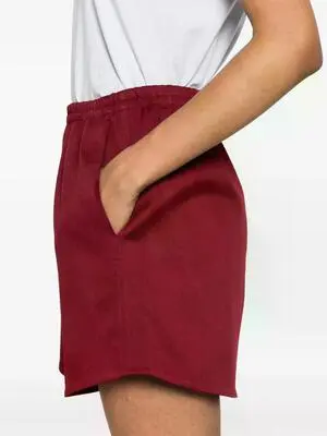 FORTE_FORTE Twill Cotton Shorts - Red