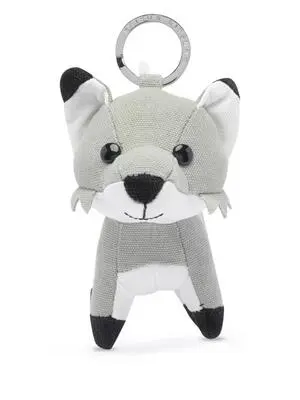 Maison Kitsuné Fox-charm Keyring - Grey