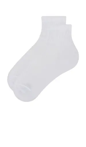 STEMS 3 Pack Everyday Ankle Socks - White