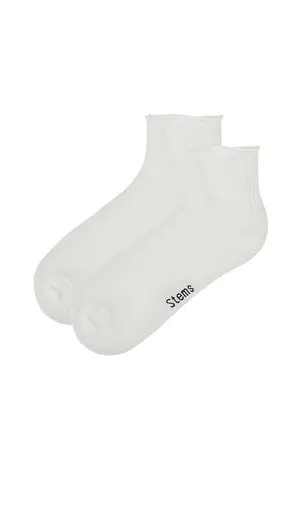 STEMS 3-pack Classic Ruffle Socks - White