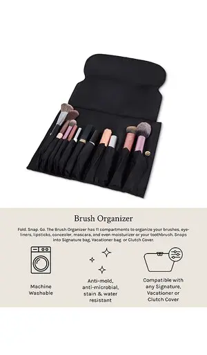KUSSHI Snap-in Brush Organizer - Black