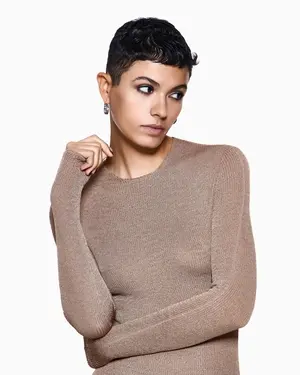 Giorgio Armani Stretch Viscose Blend Jumper - Pink