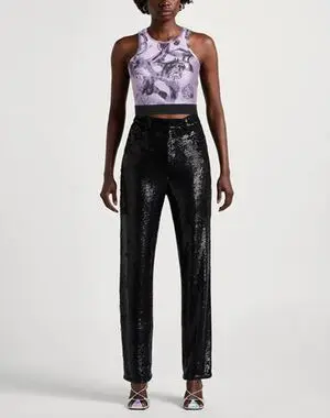 Versace Printed Cropped Top - Purple