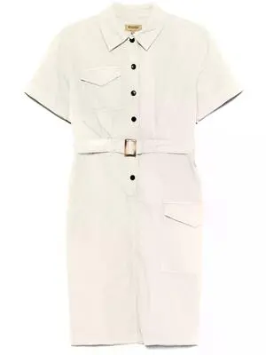 Woolrich Belted Shirt Dress - Neutrals