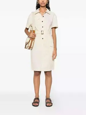 Woolrich Belted Shirt Dress - Neutrals