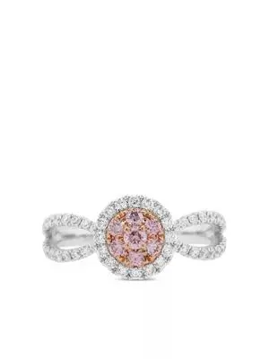 HYT JEWELRY 18kt White Gold Diamond Ring - Pink