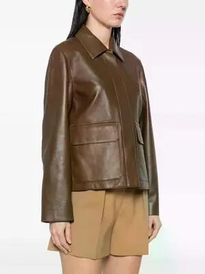 Theory Leather Jacket - Brown