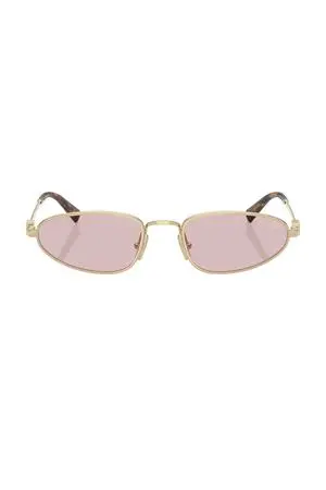Miu Miu Narrow Sunglasses - Pale Gold