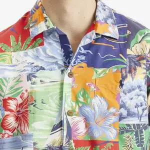 Polo Ralph Lauren Patchwork Beach Vacation Shirt - Beach Bazaar Patchwork