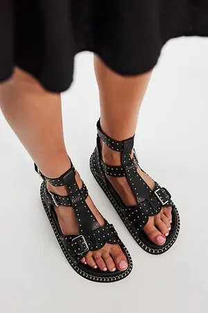Free People Nova Gladiator Sandals - Black