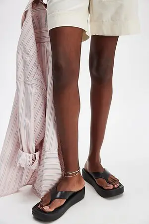 Jeffrey Campbell Darcie Platform Flip Flops - Black