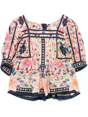Farm Rio Superbloom Tapestry Blouse
