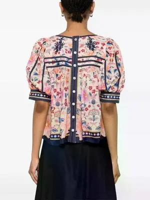 Farm Rio Superbloom Tapestry Blouse