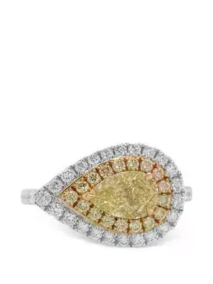 HYT JEWELRY 18kt White Gold Diamond Ring - Yellow