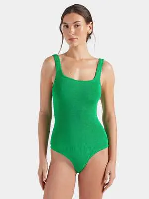 Hunza G Coverage Square Neck One Piece Swimsuit