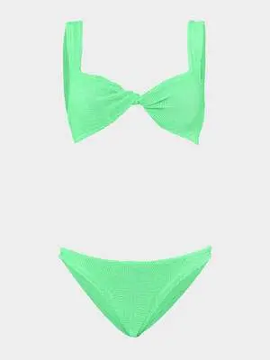 Hunza G Juno Bikini Set Crinkle Lime