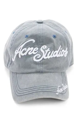 Acne Studios Tourist Logo Baseball Cap - Black
