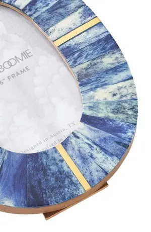 MATR BOOMIE Artemis Indigo Oval 4x6 Picture Framecarved Bone