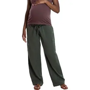 Motherhood Maternity Under The Belly Utility Cargo Relaxed Fit Pant - Beluga
