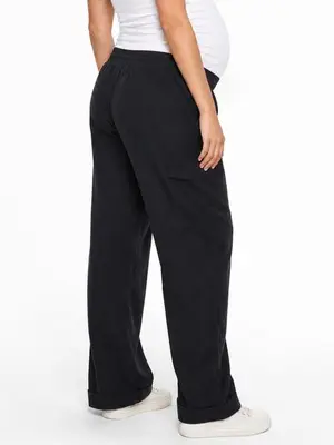 Motherhood Maternity Under The Belly Utility Cargo Relaxed Fit Pant - Black
