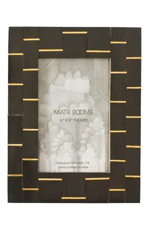 MATR BOOMIE Andhera Dash Picture Framecarved Horn, Brass - Black