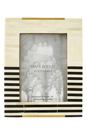 MATR BOOMIE Mukhendu Stripe Black & White Picture Framebone - Black/white