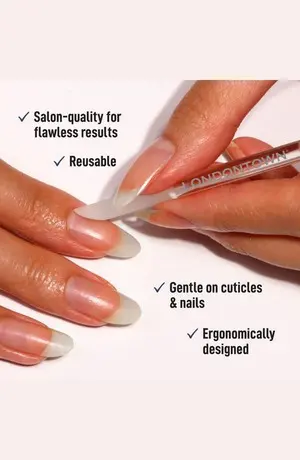 LONDONTOWN Double Sided Glass Cuticle Pusher - None