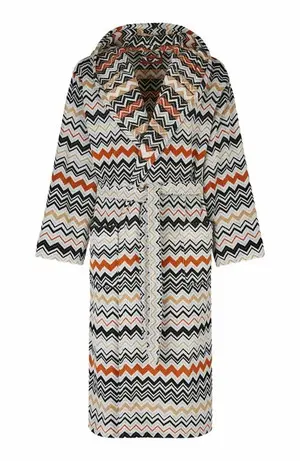 Missoni Bernard Bathrobe In Cotton Terry With Zigzag Pattern