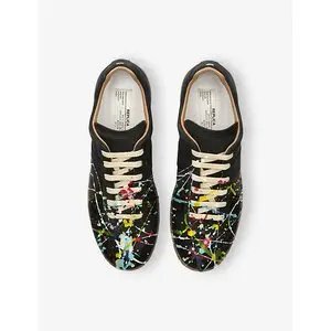 MAISON MARGIELA Replica Painter Leather Low-top Trainers - Black