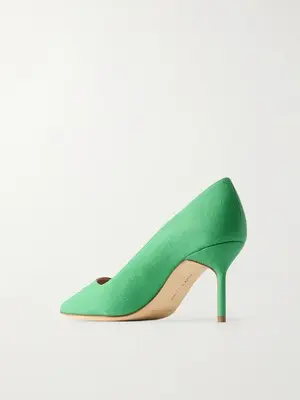 Manolo Blahnik Bb 70 Linen Pumps