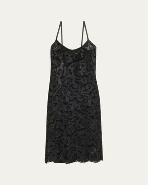 L'Agence Kazuko Lasercut Midi Dress