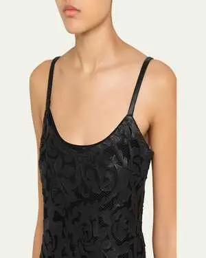 L'Agence Kazuko Lasercut Midi Dress