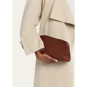 THE ROW Peggy Clutch Shoulder Bag - Walnut Shadow