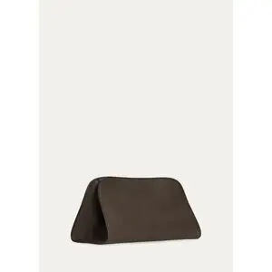 THE ROW Peggy Clutch Shoulder Bag - Walnut Shadow