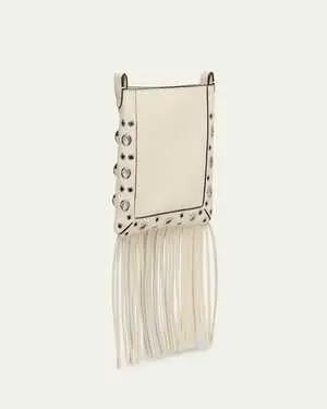 Valentino Garavani Nellcote Small Studded Leather Crossbody Bag - Light Ivory