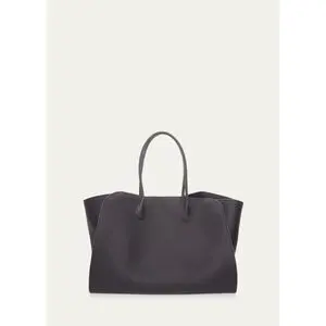 THE ROW Marlo 17 Tote Bag In Grain Leather - Walnut Shadow Ans