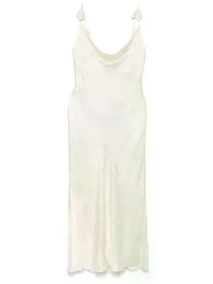 ROTATE BY BIRGER CHRISTENSEN Satin Midi Dress - Neutrals