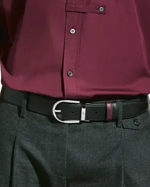 Montblanc Reversible Leather Belt - Black