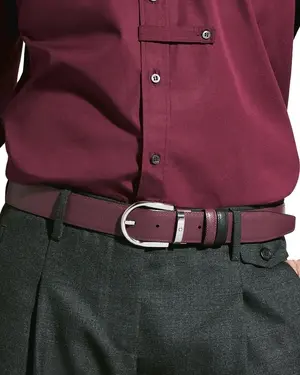 Montblanc Reversible Leather Belt - Black