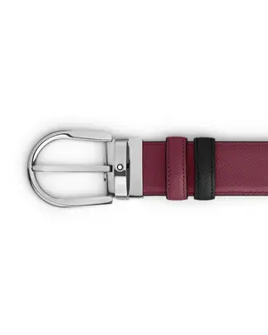 Montblanc Reversible Leather Belt - Black