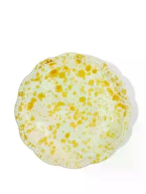 CABANA Speckled Dessert Plate - Yellow