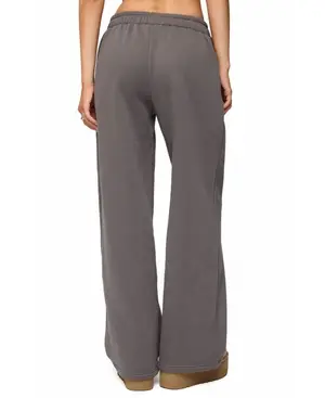EDIKTED Wide Leg Sweatpants - Gray