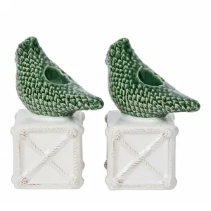 JULISKA Berry & Thread Bird Topiary Candlesticks, Set Of 2