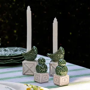 JULISKA Berry & Thread Bird Topiary Candlesticks, Set Of 2