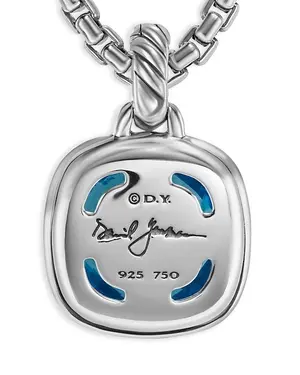 David Yurman Albion Pendant With Blue Topaz, 11mm - Silver