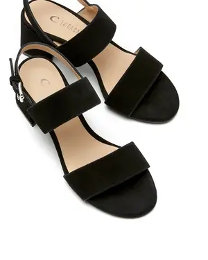 La Canadienne Flemming Suede Sandals - Black
