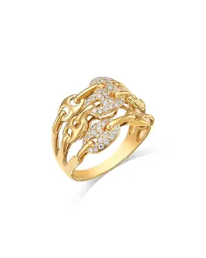 Bloomingdale'S Diamond Mariner Ring - Gold